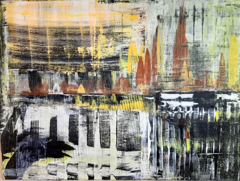 Modern abstract landscape paintings, buy scenery artwork by artist ...